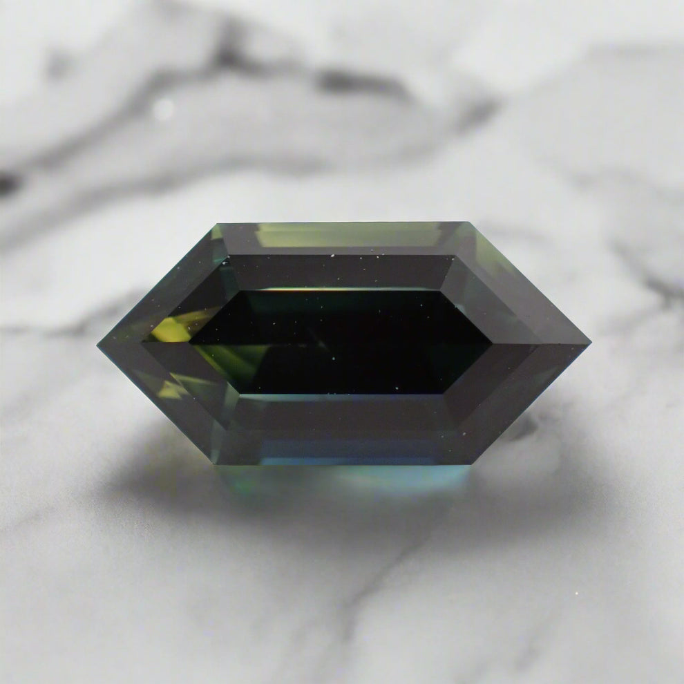 Australian Parti Sapphire - Elongated Hexagon 1.39ct – Megan Webb Jeweller